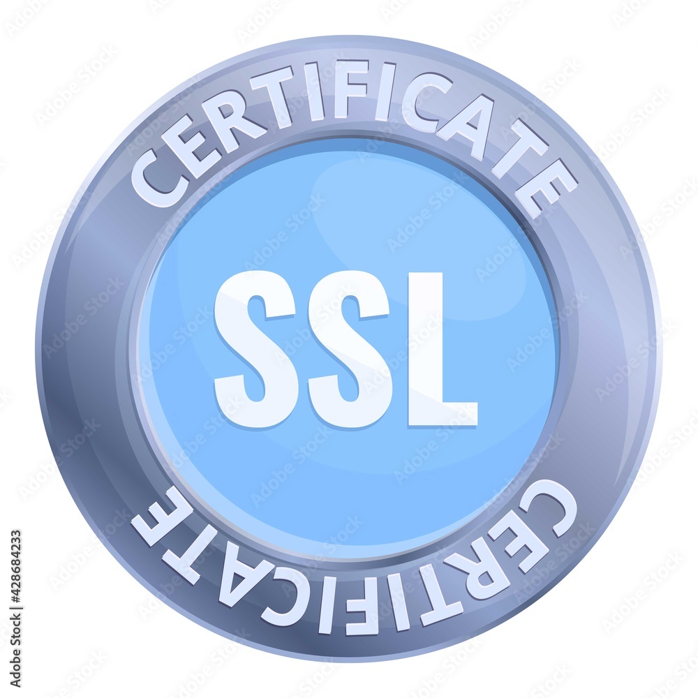 Connection ssl certificate icon. Cartoon of Connection ssl certificate ...