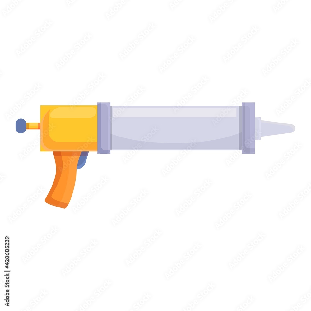 Fill silicone caulk gun icon. Cartoon of Fill silicone caulk gun vector ...
