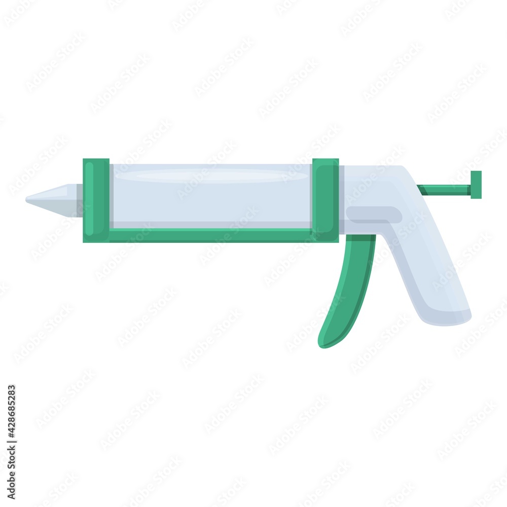Work silicone caulk gun icon. Cartoon of Work silicone caulk gun vector ...