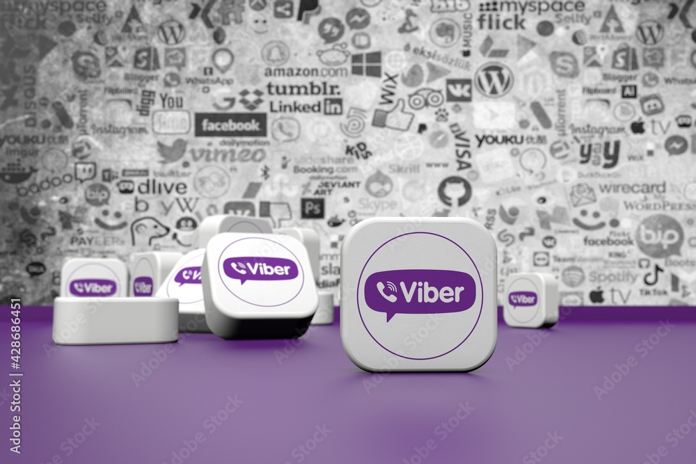 viber, social network background design Stock Photo | Adobe Stock