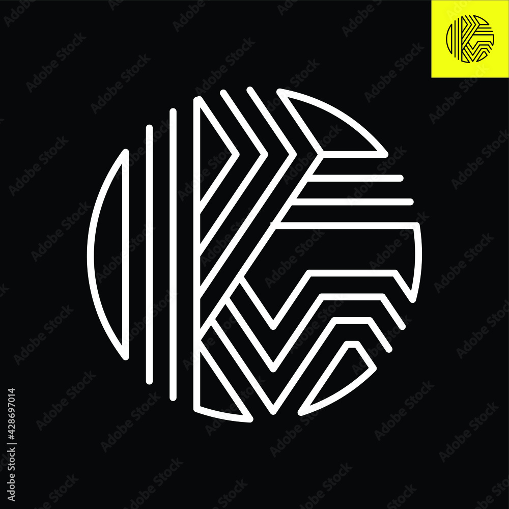 Two Letter Logo. Logo letters of circular letter P and G, monogram in ...