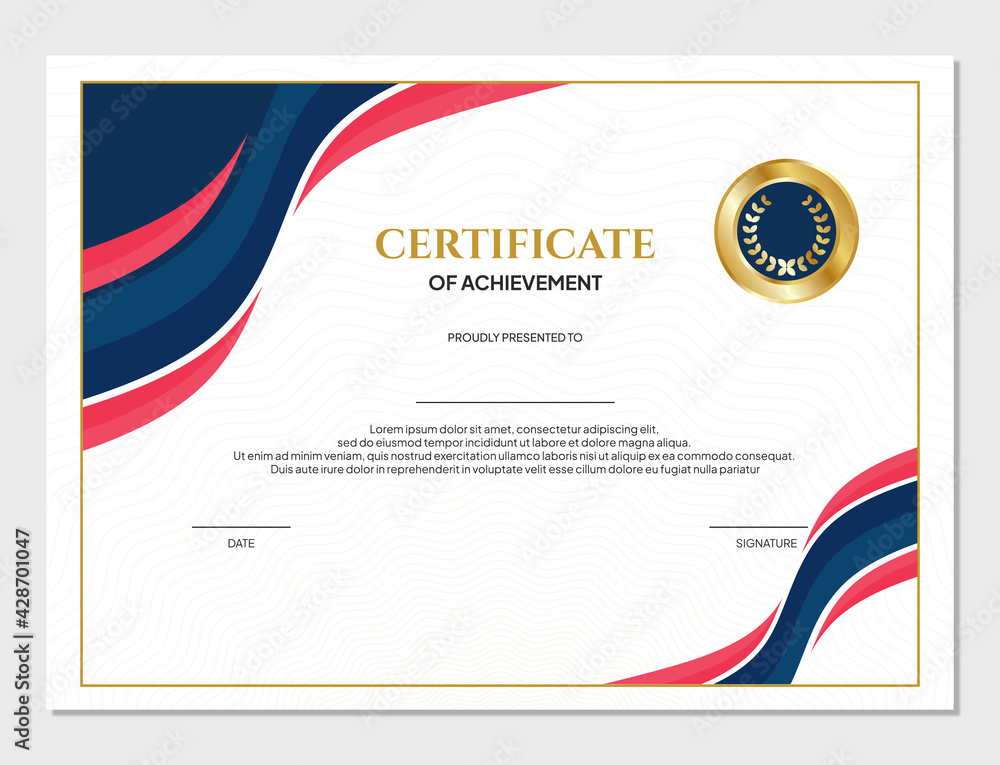 certificate background design template for graduation and appreciation ...