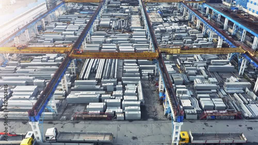 Reinforced concrete products plant (factory) with a batch of building ...