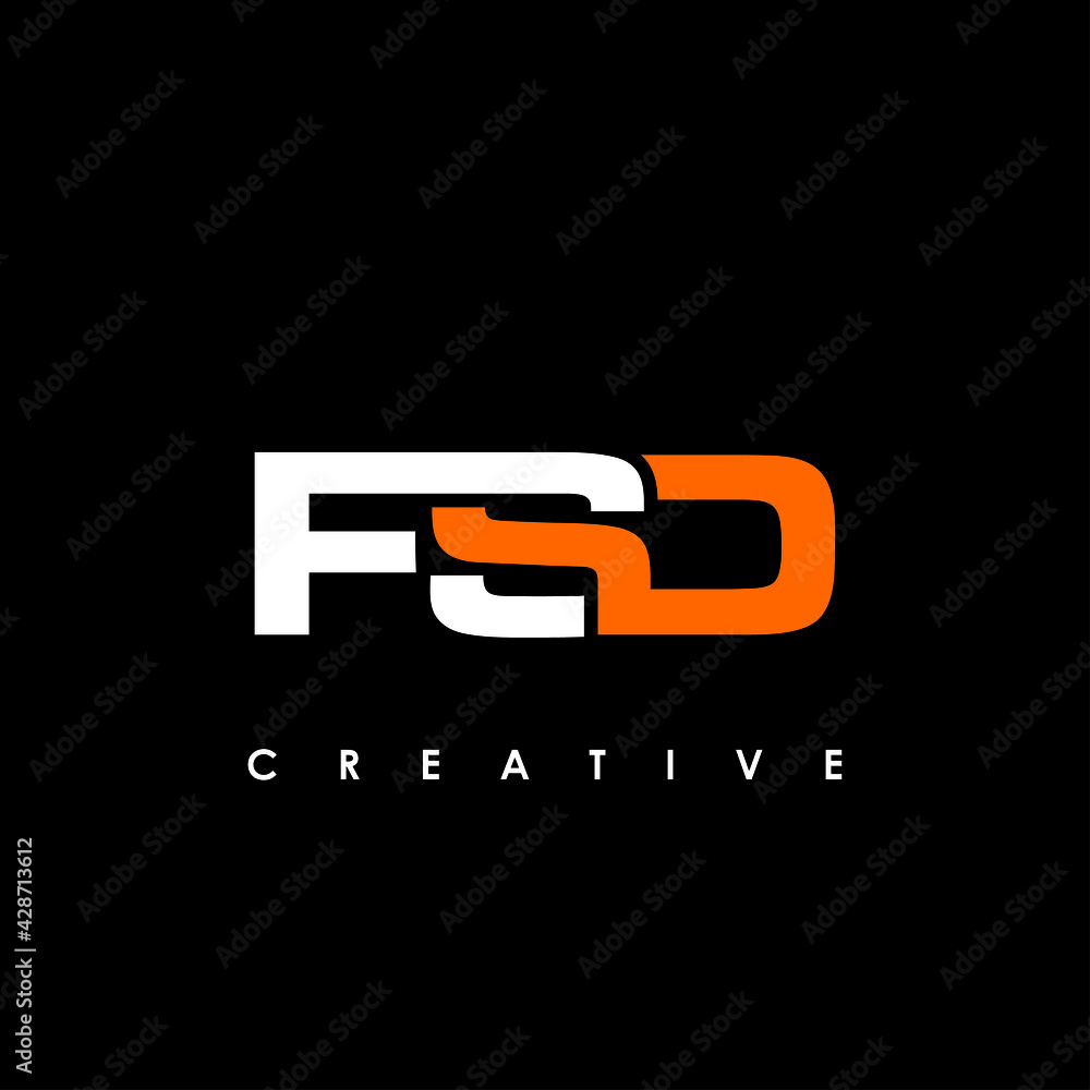 FSD Letter Initial Logo Design Template Vector Illustration Stock ...