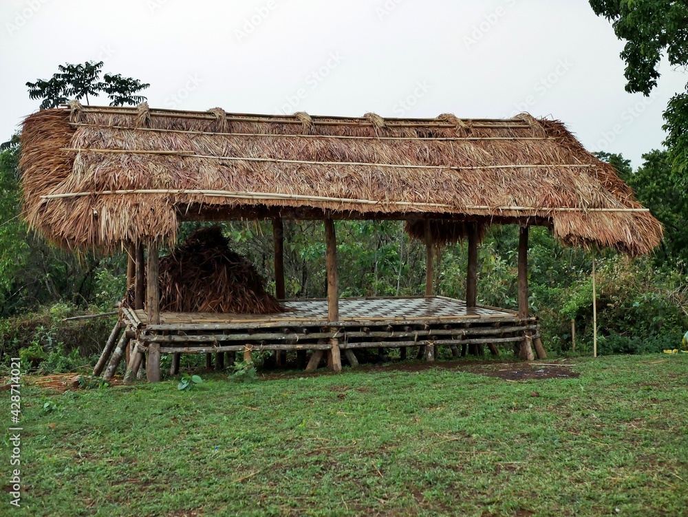 Garo traditional hut Stock Photo | Adobe Stock