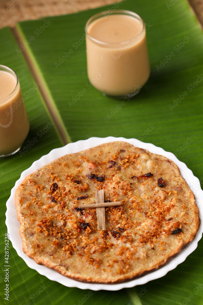 Pesaha Appam, Bread ,Paal religious Christian food on Maundy Thursday ...