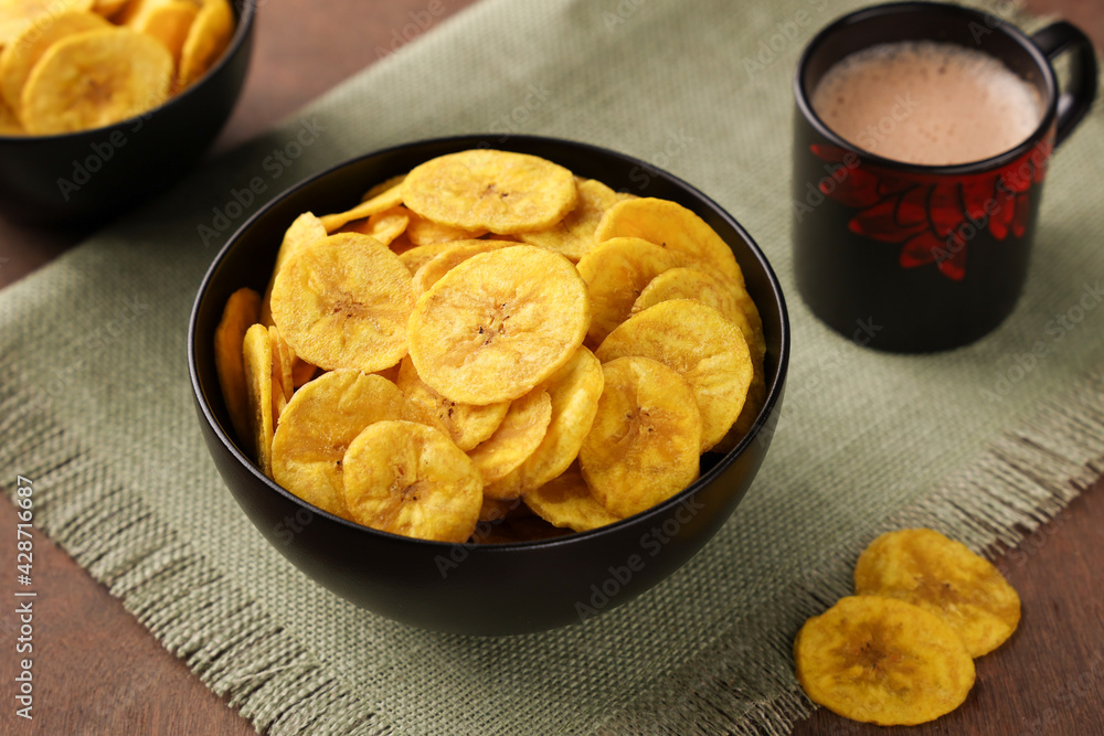 banana chips, popular Kerala snack deep fried in coconut oil ...