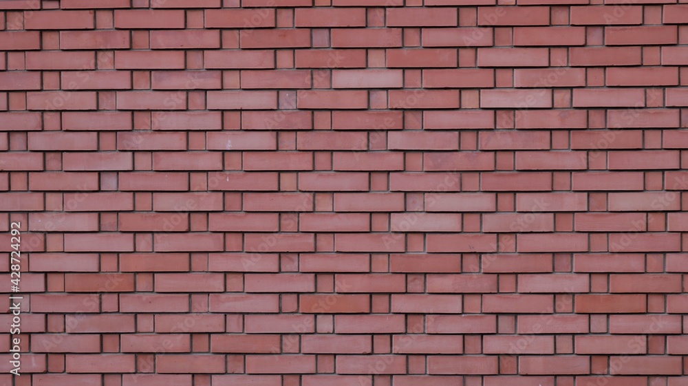 brick texture banner of embossed decorative masonry, backdrop of curly ...