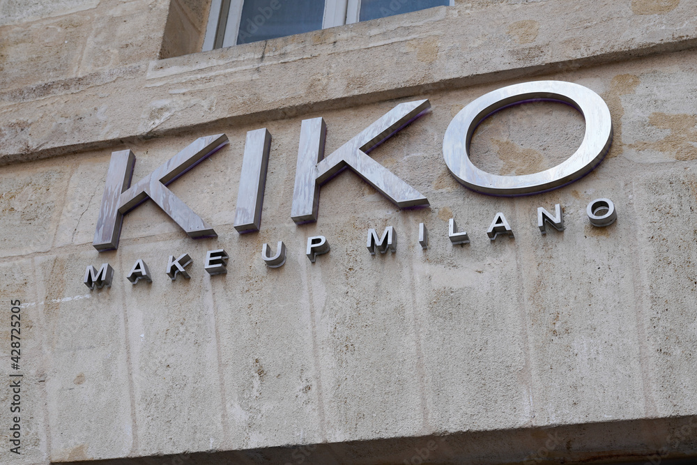 Kiko logo shop sign and tex brand store Italian cosmetics company from ...