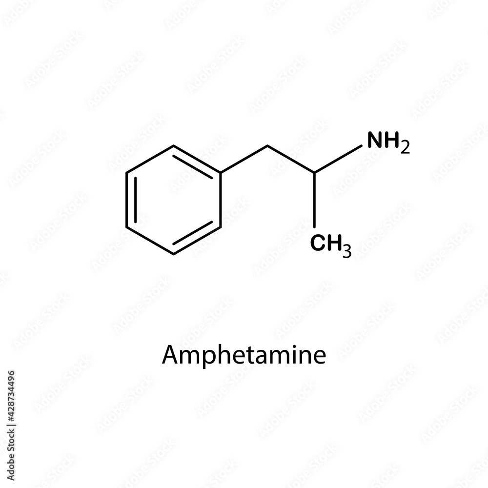 Formula of chemical structure of Ecstasy (MDMA). Vector EPS 10. Stock ...