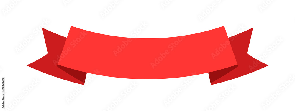Curved award banner ribbon isolated on white Stock Vector | Adobe Stock