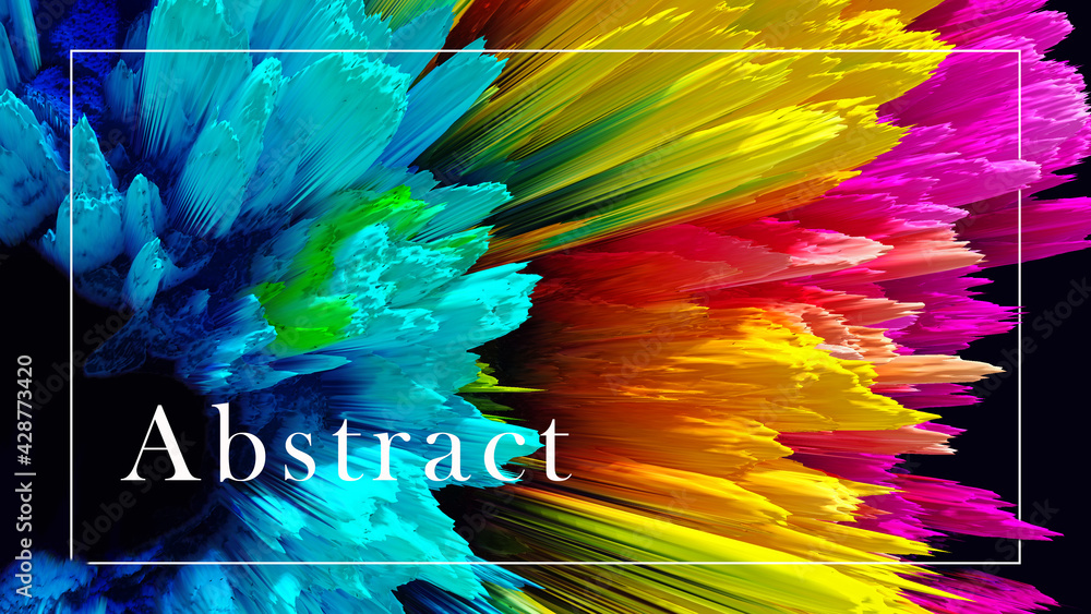 Abstract presentation template from different colors on a black ...