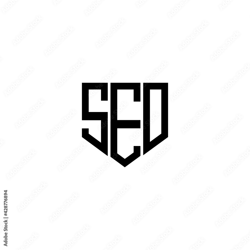 SED letter logo design with white background in illustrator, cube logo ...