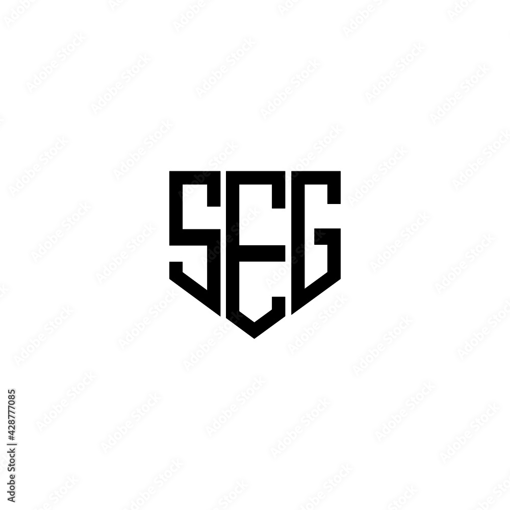 SEG letter logo design with white background in illustrator, cube logo ...