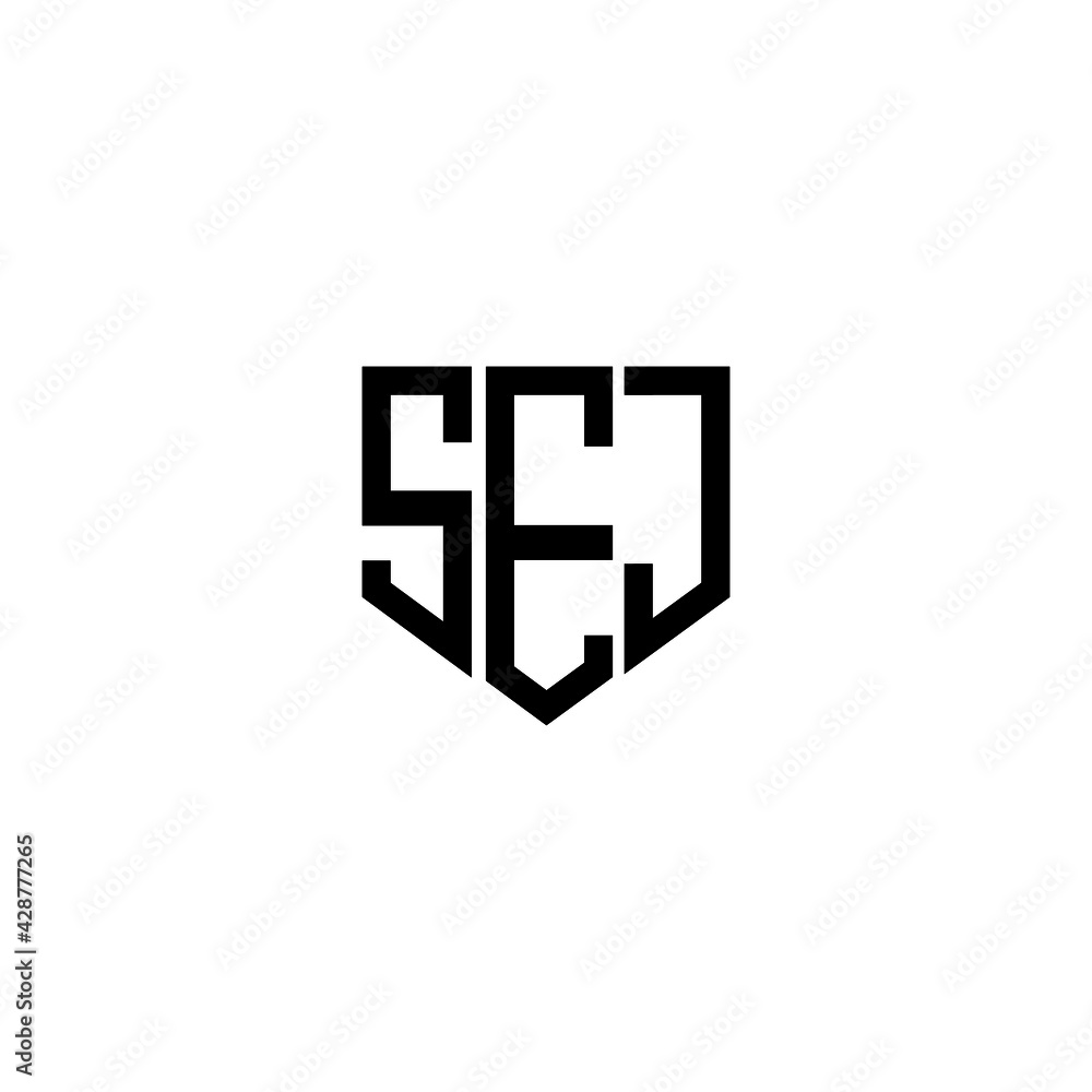SEJ letter logo design with white background in illustrator, cube logo ...