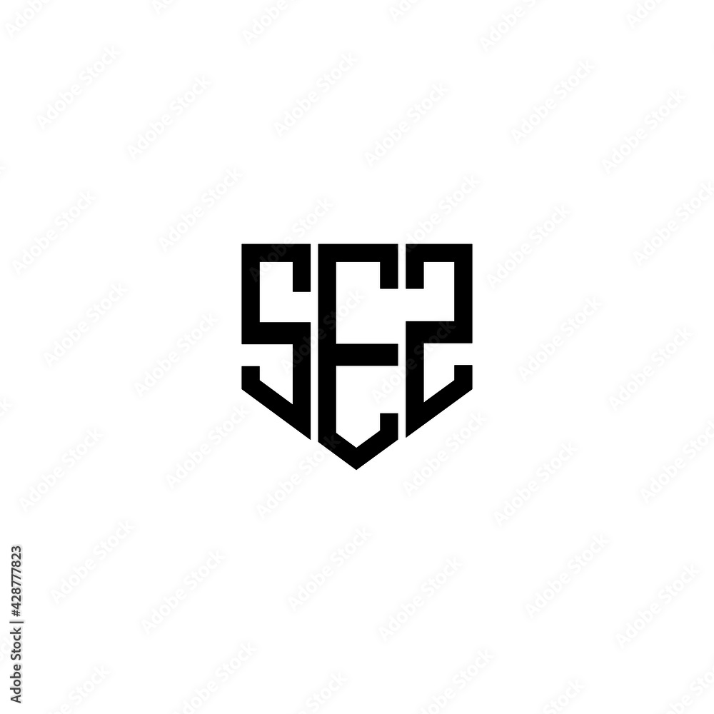 SEZ letter logo design with white background in illustrator, cube logo ...