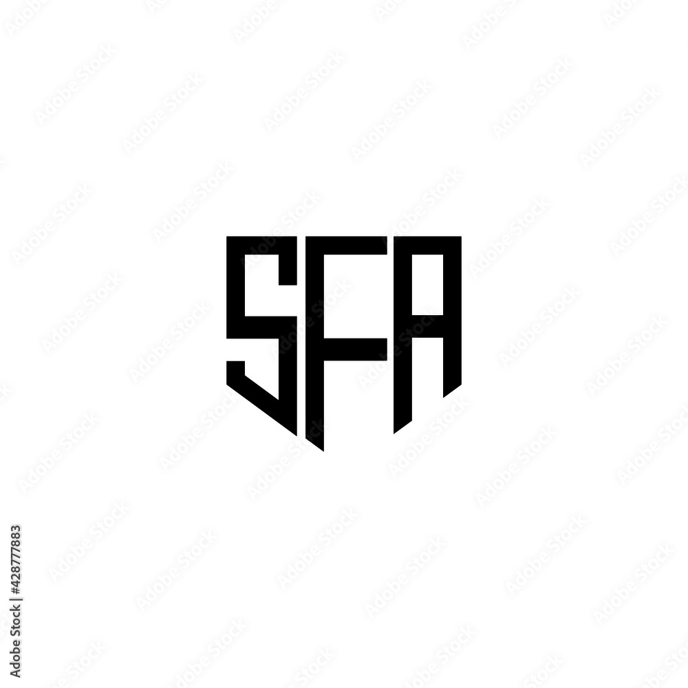 SFA letter logo design with white background in illustrator, cube logo ...