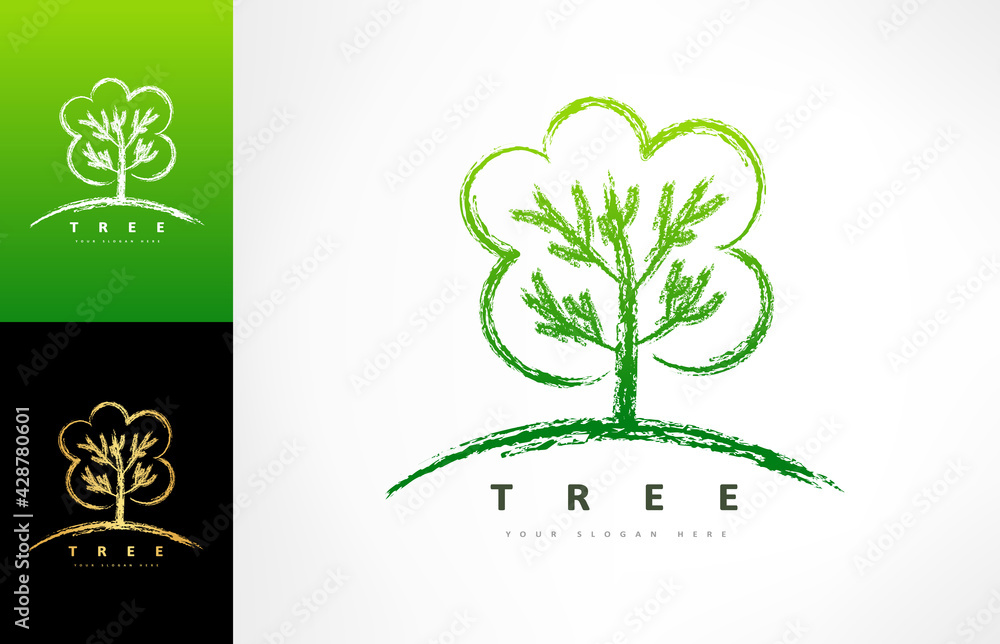 Tree logo vector. Plant Logo design vector nature illustration. Stock ...