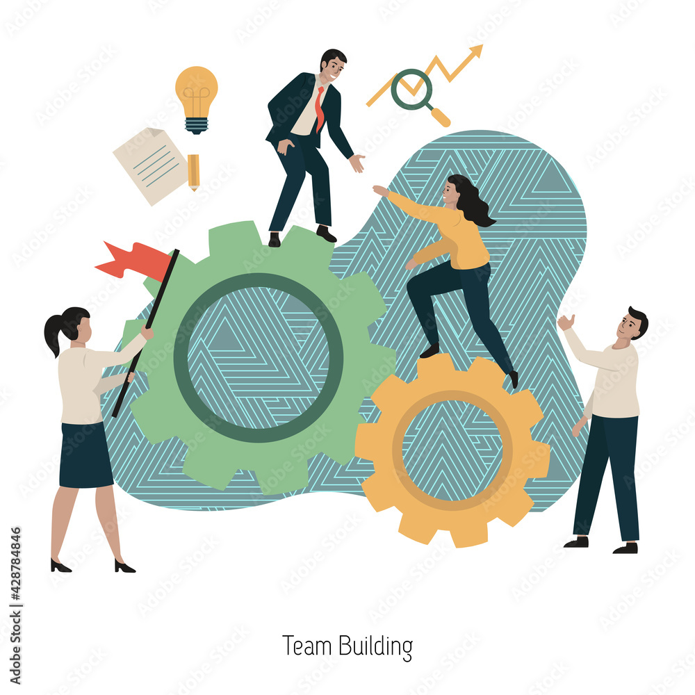 Team building concept. Stock Vector | Adobe Stock