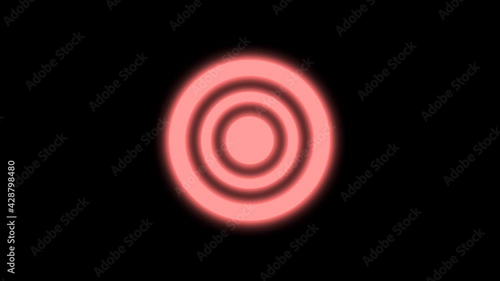Hotspot icon in red colour neon light with motion animation. Icon for ...
