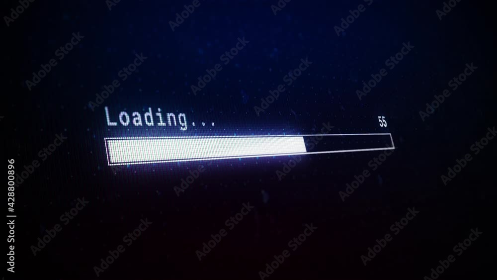 Vidéo Stock Loading progress bar downloading barloading screen pixelated progress animation ...
