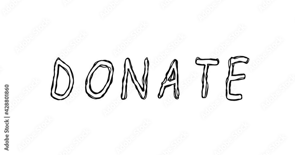 Donate Front Text written with a marker. Simple elegant and easy ...