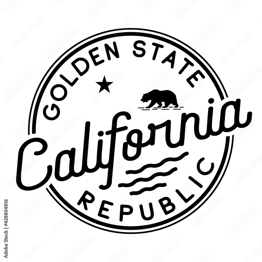 California logo. Golden State design template. Vector and illustration ...