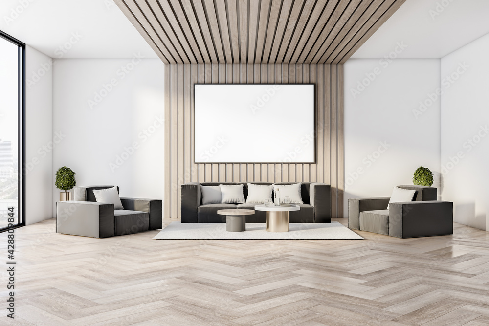 Modern White Hotel Lobby