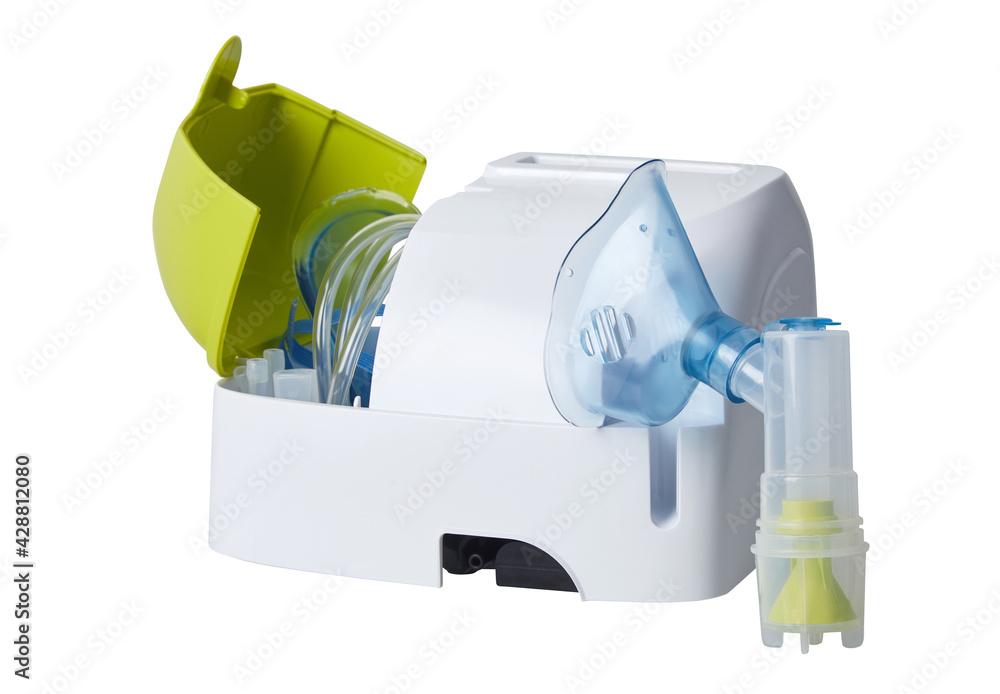 Medical equipment for inhalation with respiratory mask. Nebulizer ...