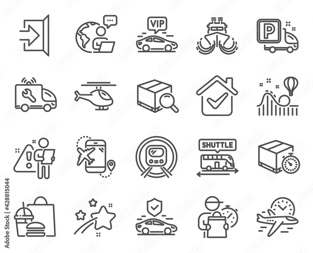 Grafika wektorowa Stock: Transportation icons set. Included icon as ...