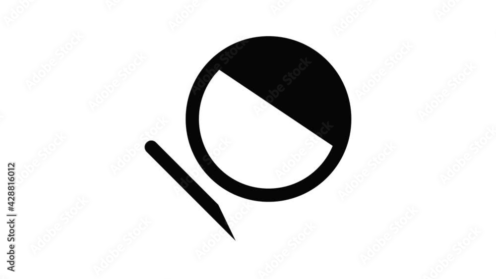 Dry clean short cycle icon animation outline best object on white ...