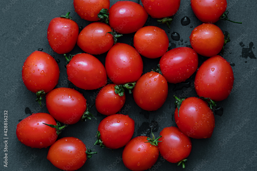 Cocktail, cherry, grape small tomatoes known as ciliegini, pachino ...