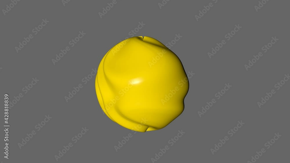 Yellow pulsating ball. Abstract background with with ball. Motion ...
