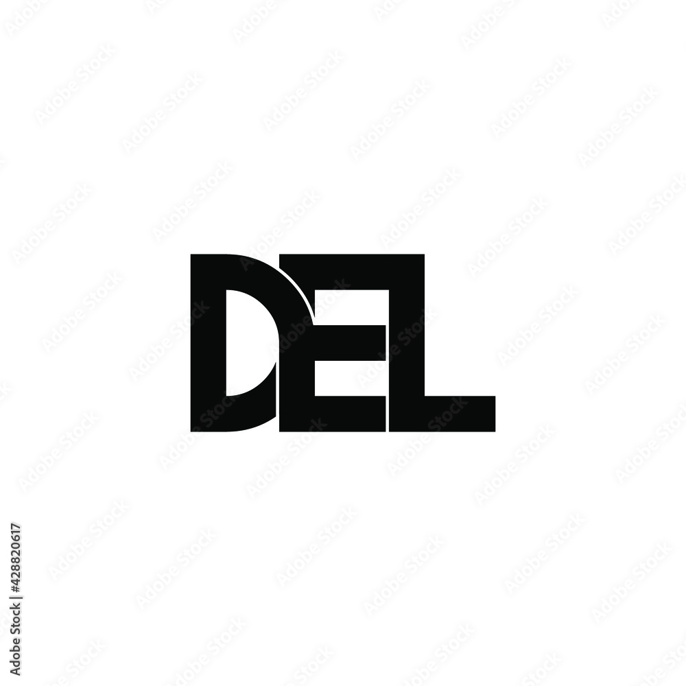del letter original monogram logo design Stock Vector | Adobe Stock