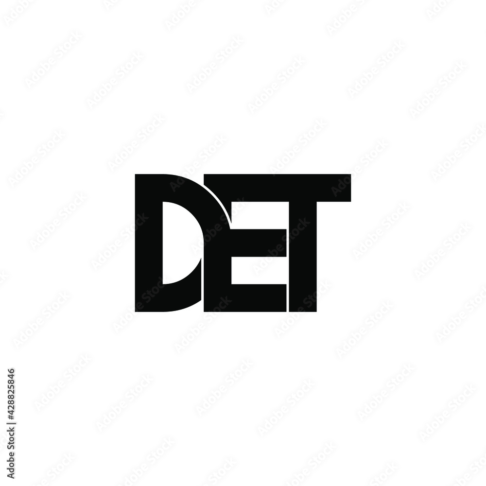 det letter original monogram logo design Stock Vector | Adobe Stock