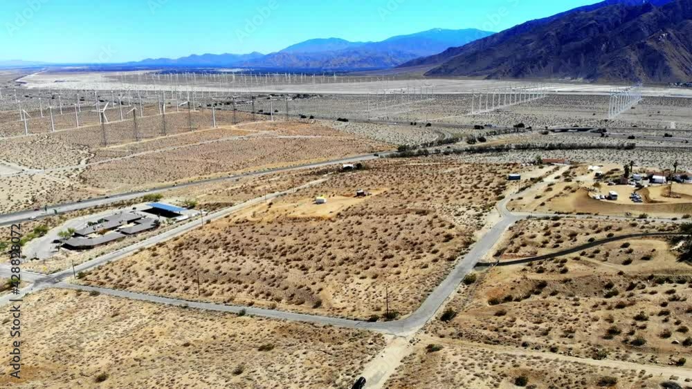 Video Stock Fly in across barren desert part 2, interstate freeway ...