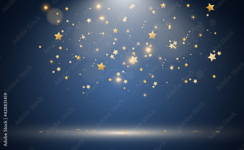 Bright beautiful star.Vector illustration of a light effect on a ...