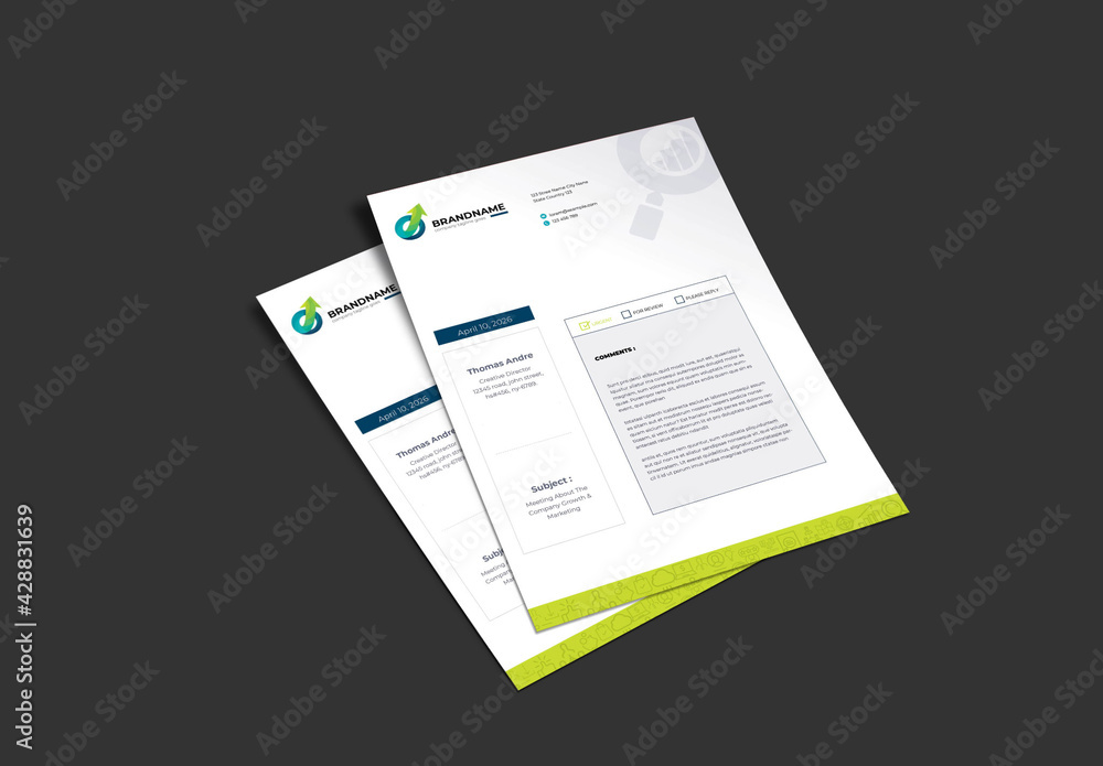 Fax Paper Cover Sheet Layout Stock Template | Adobe Stock