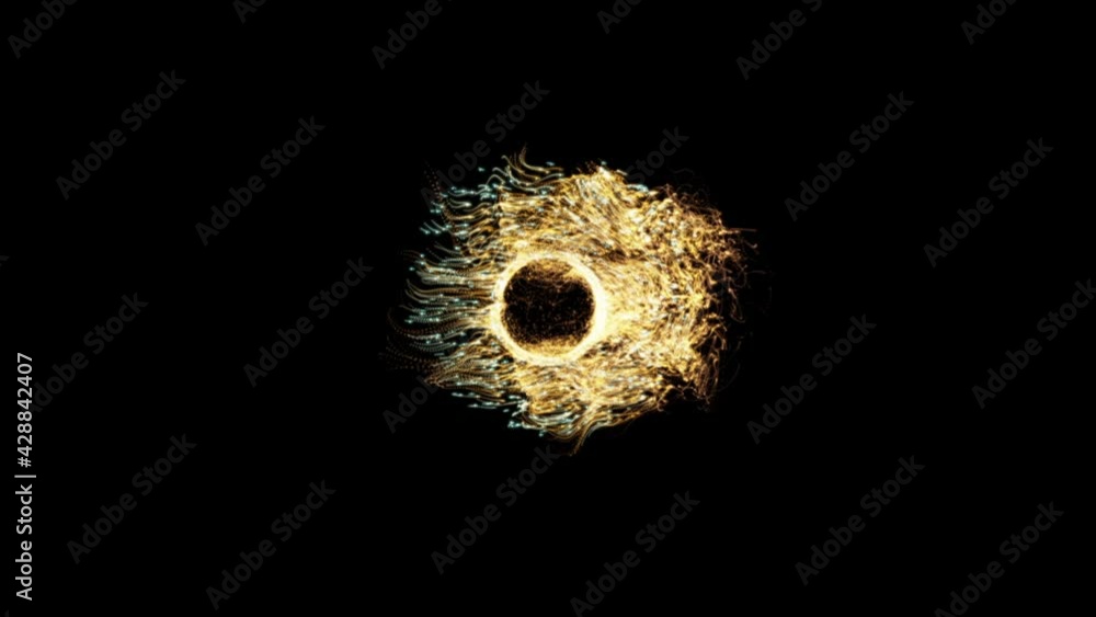 Abstract total solar eclipse. The moon basically covers the visible sun ...