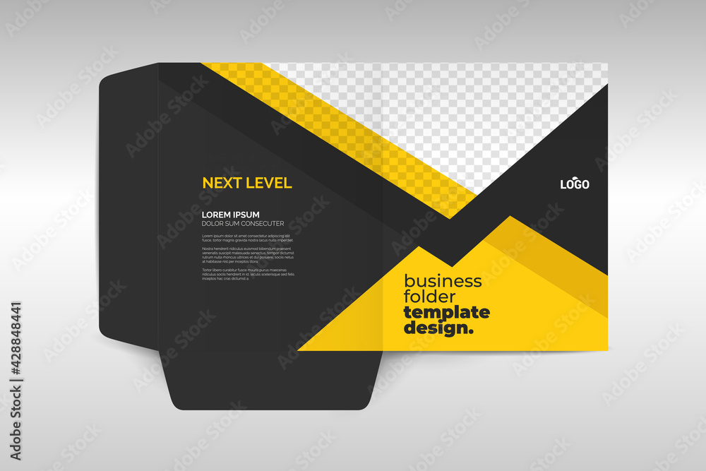 Business presentation folder for files, design. The layout is for ...