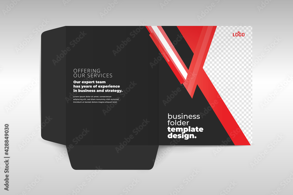 Business presentation folder for files, design. The layout is for ...