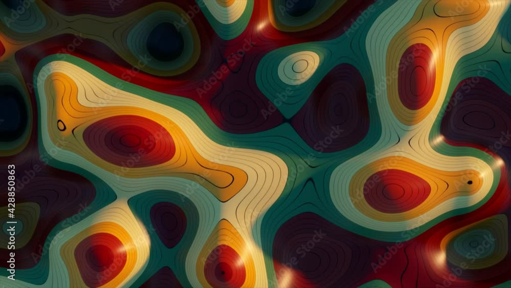 Abstract background of topographic map concept. Contour map stripes ...