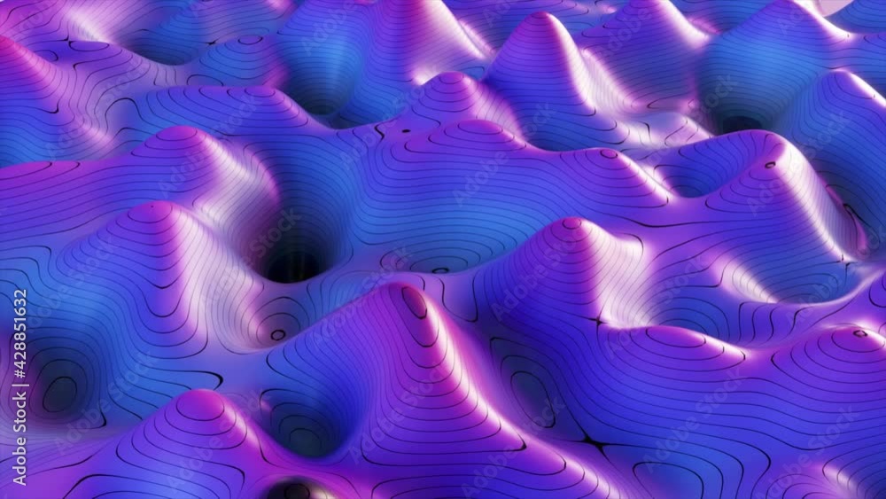 Abstract background of topographic map concept. Contour map stripes ...