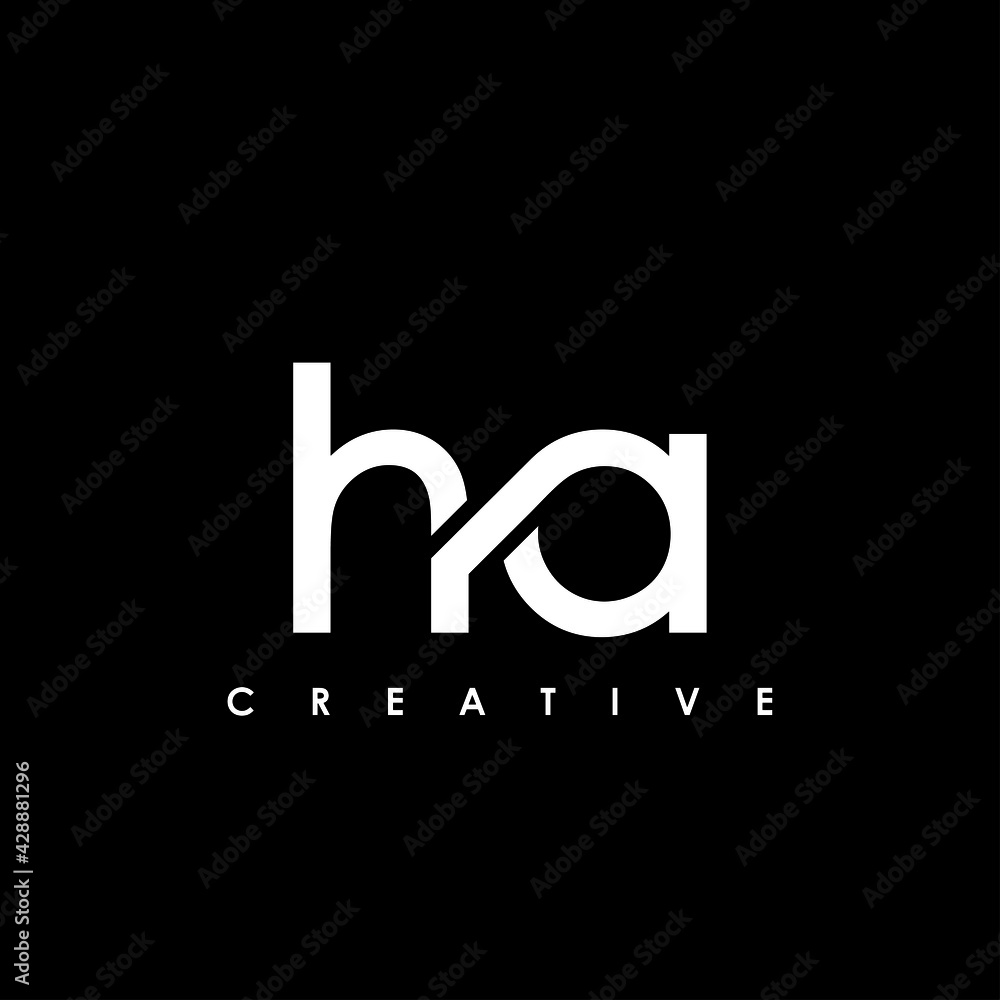 HA Letter Initial Logo Design Template Vector Illustration Stock Vector ...