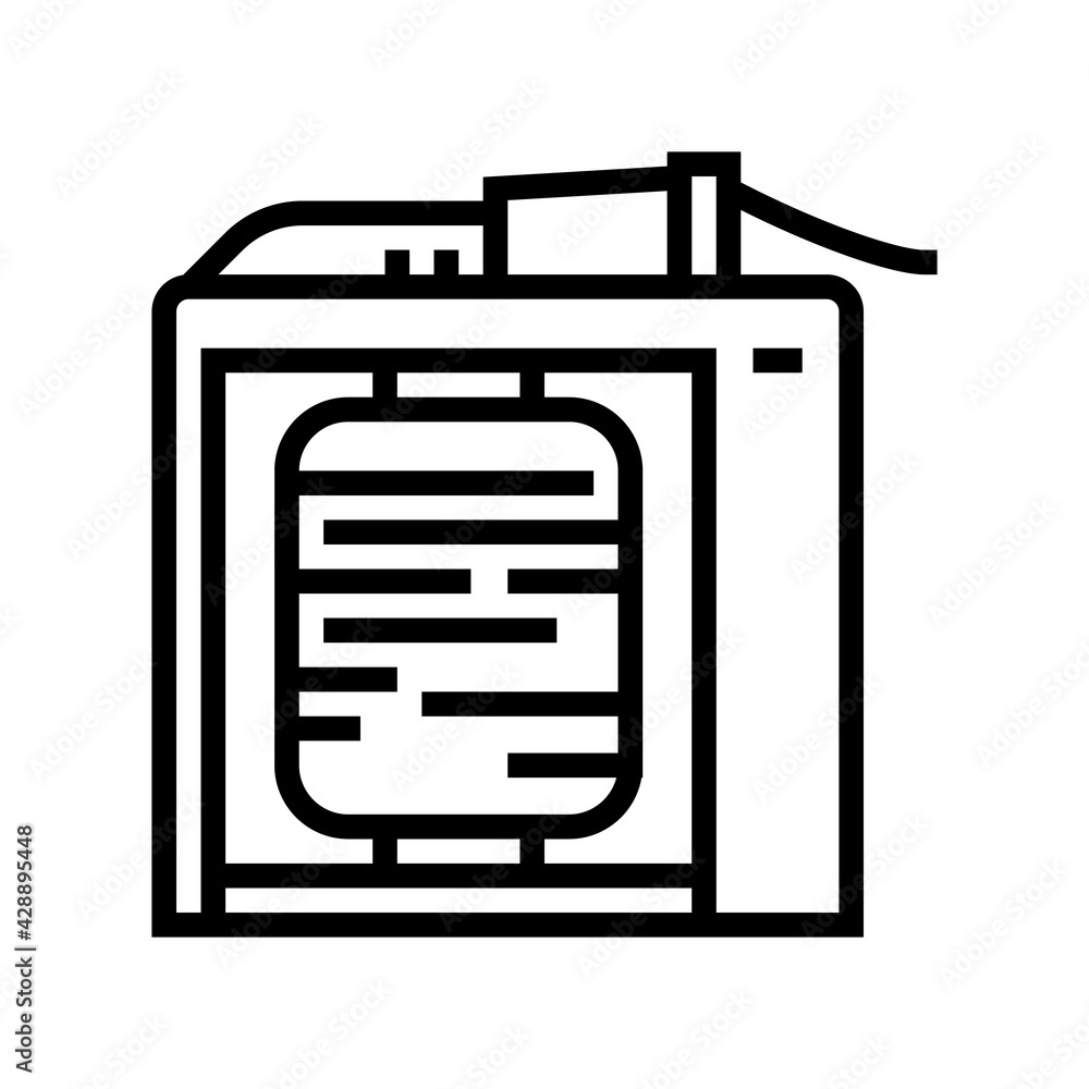 silk thread roll winding process line icon vector. silk thread roll ...