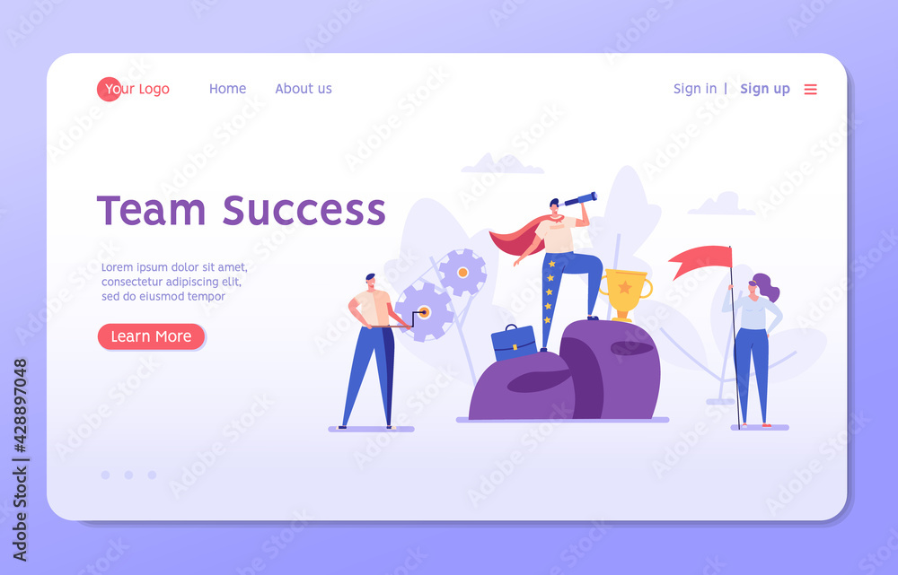 Grafika wektorowa Stock: Best team of people illustration. Characters ...