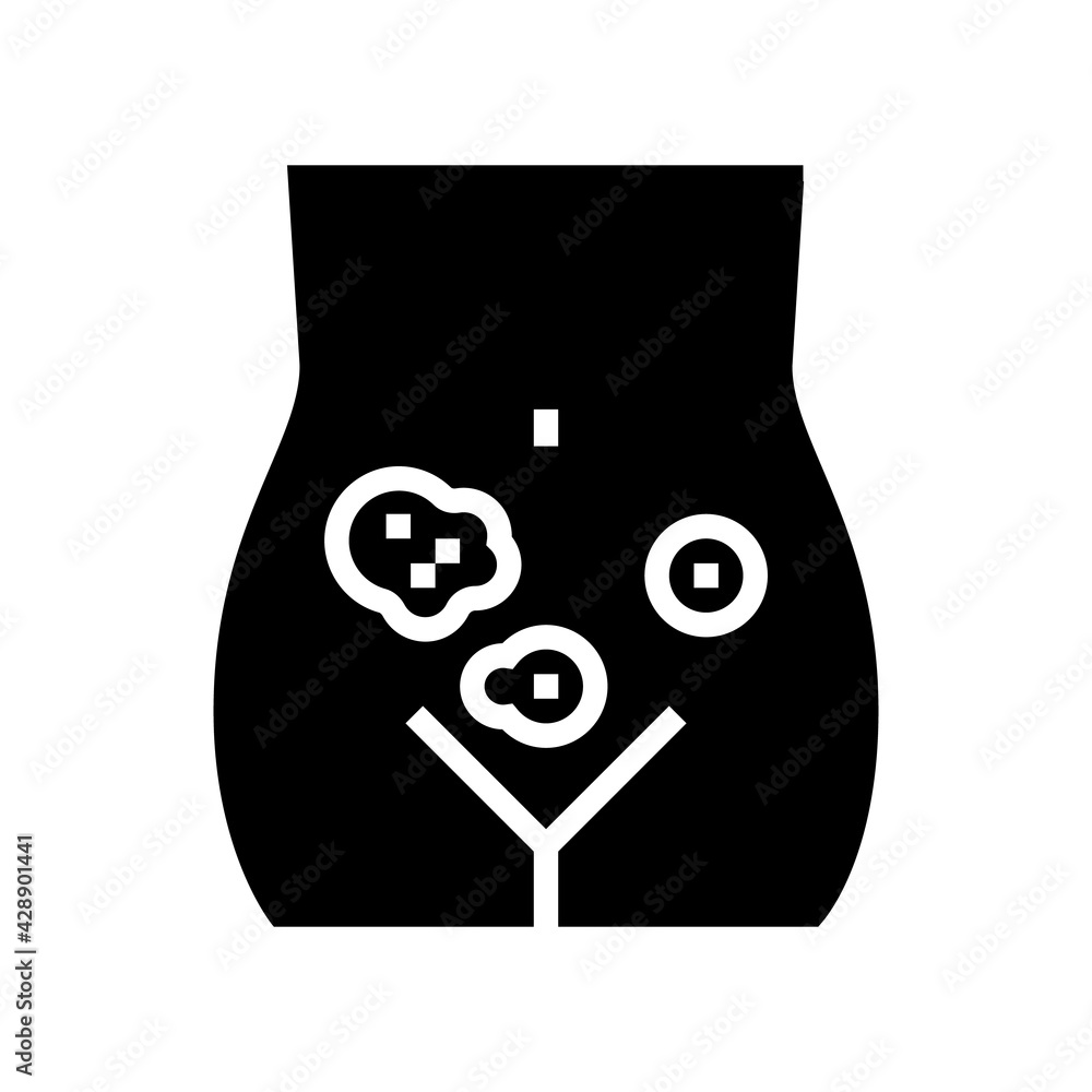genital dermatology clinic glyph icon vector. genital dermatology ...