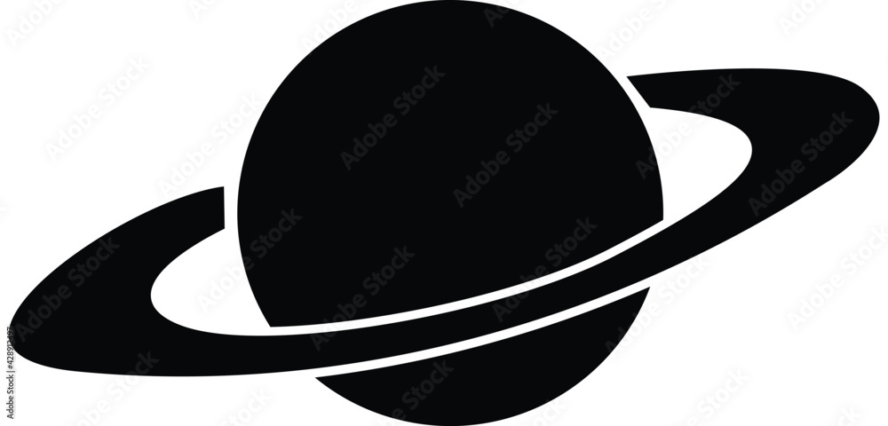 saturn icon on white background. flat style. galaxy space sign. planet ...