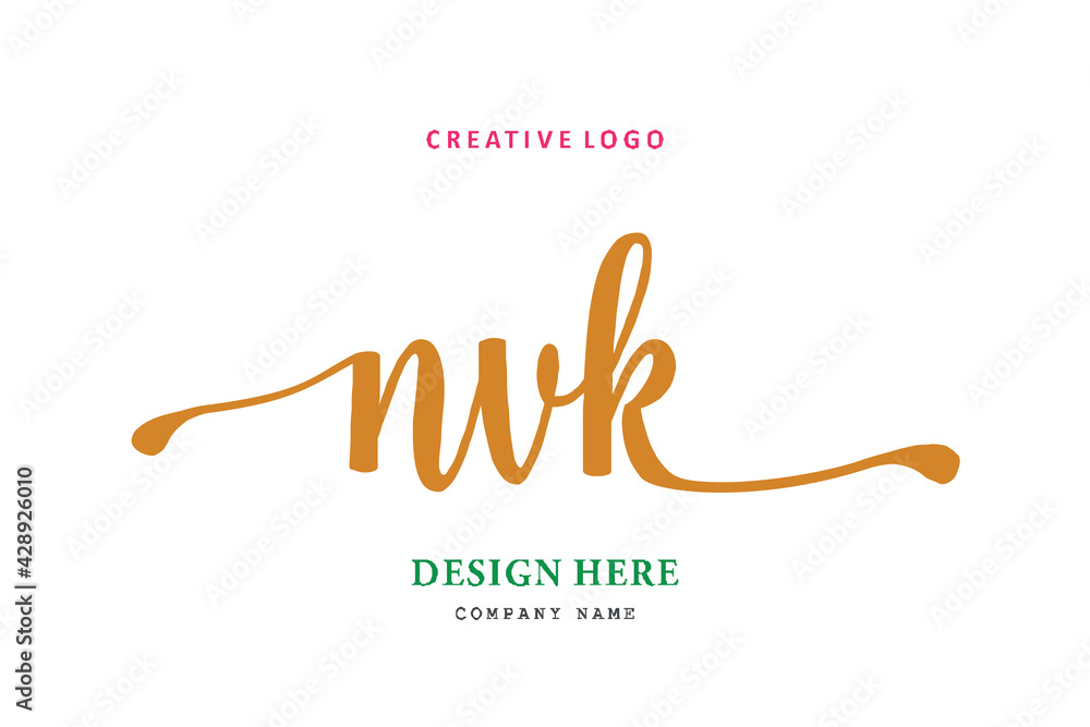 NVK lettering logo is simple, easy to understand and authoritative ...
