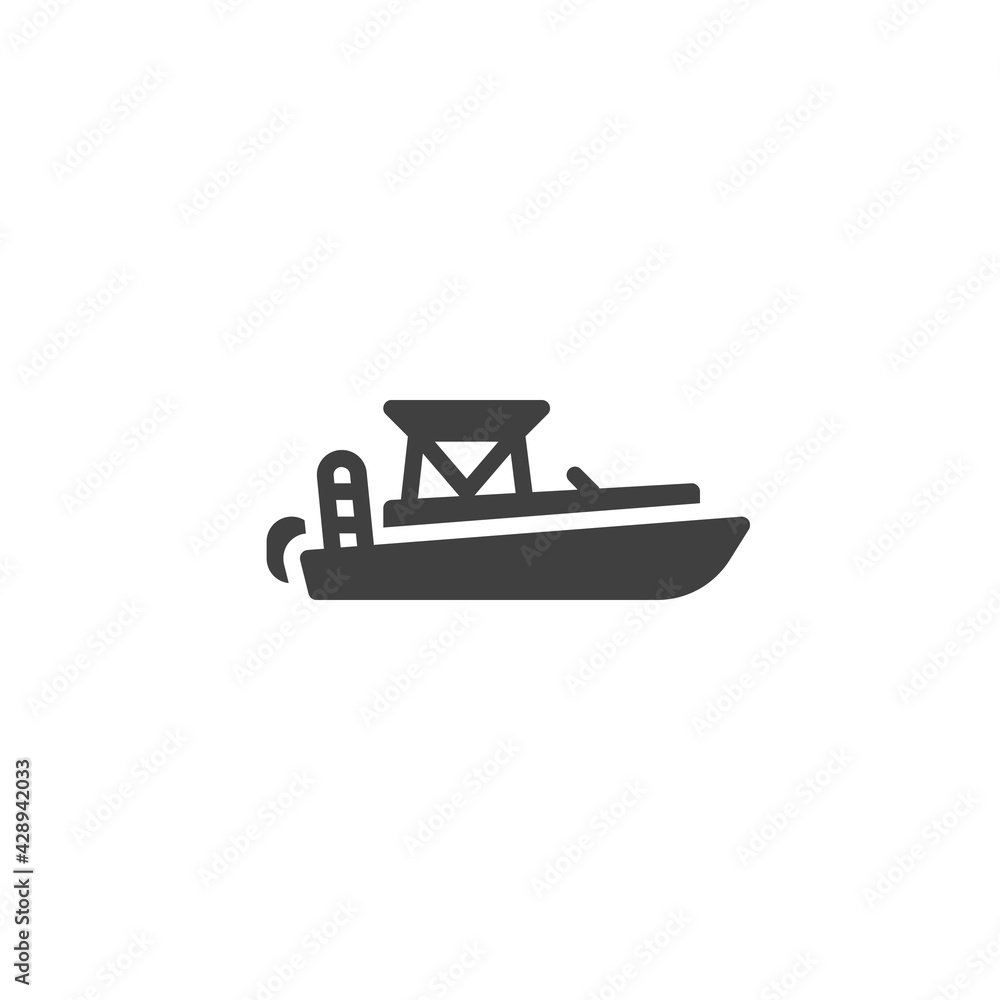 Motor boat vector icon Stock Vector | Adobe Stock